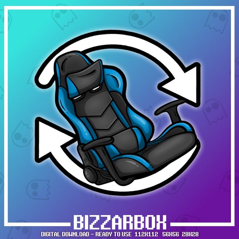 CHAIR SPIN BLUE Channel Points Emote for Twitch / Discord / Stream ...