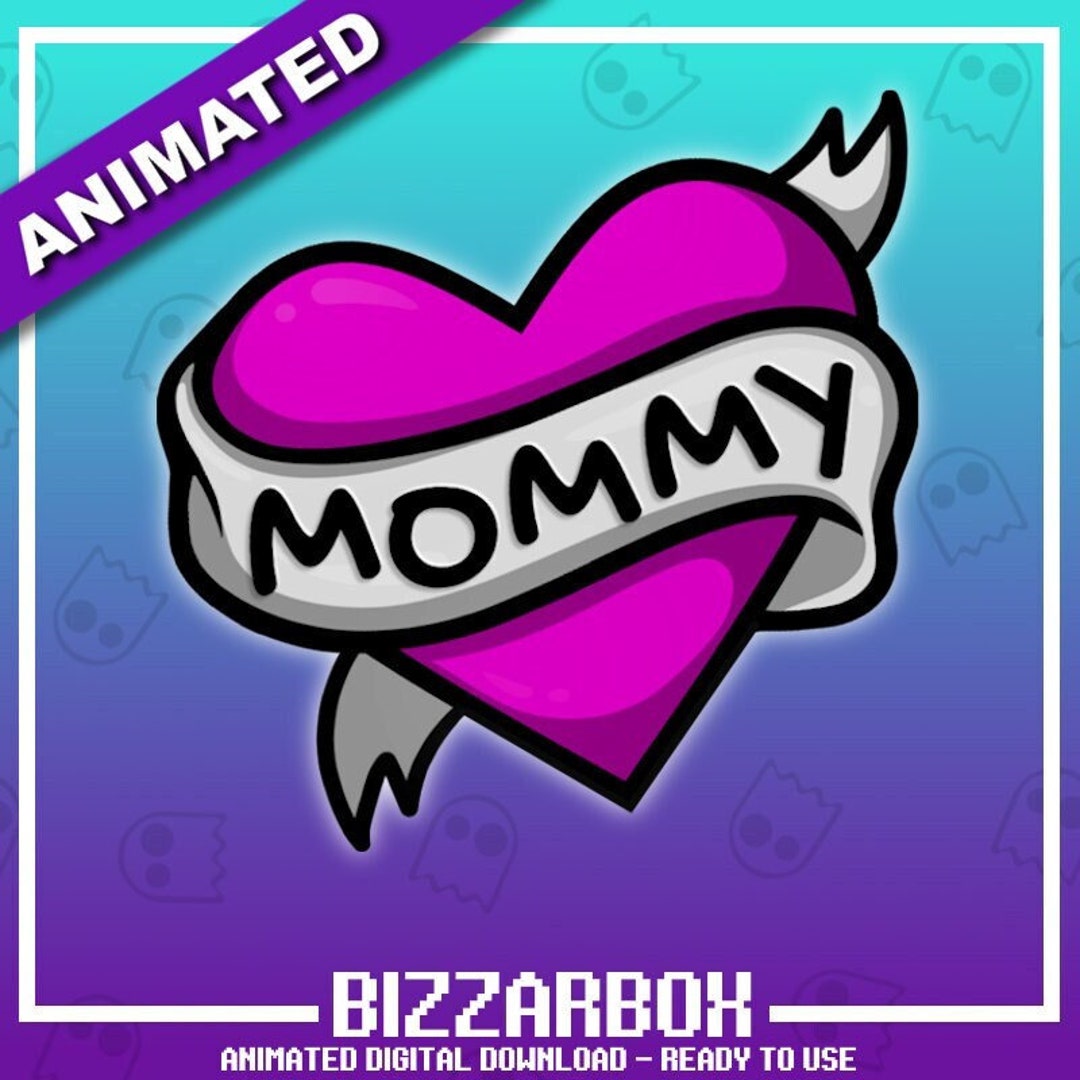 MOMMY HEART Animated Twitch Emote / Twitch Emotes / Twitch Stream ...