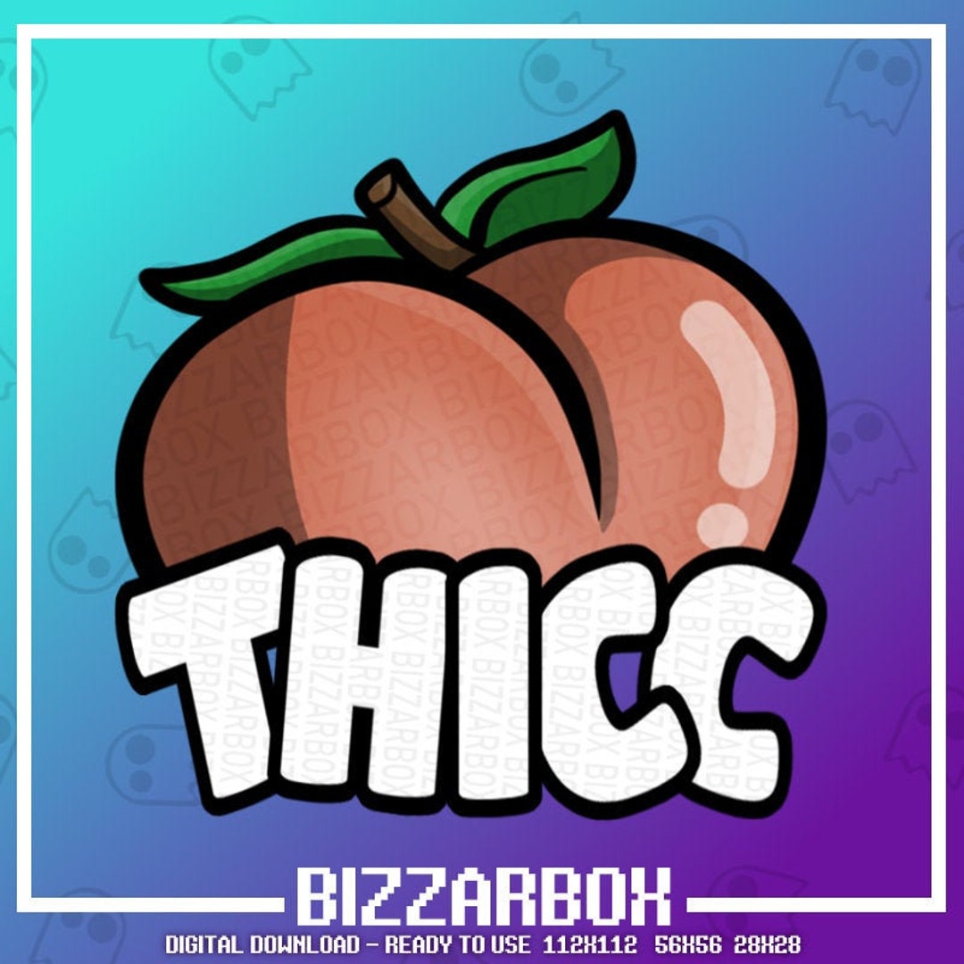 THICC PEACH Twitch Emote / Twitch Emotes / Twitch Stream / Discord ...