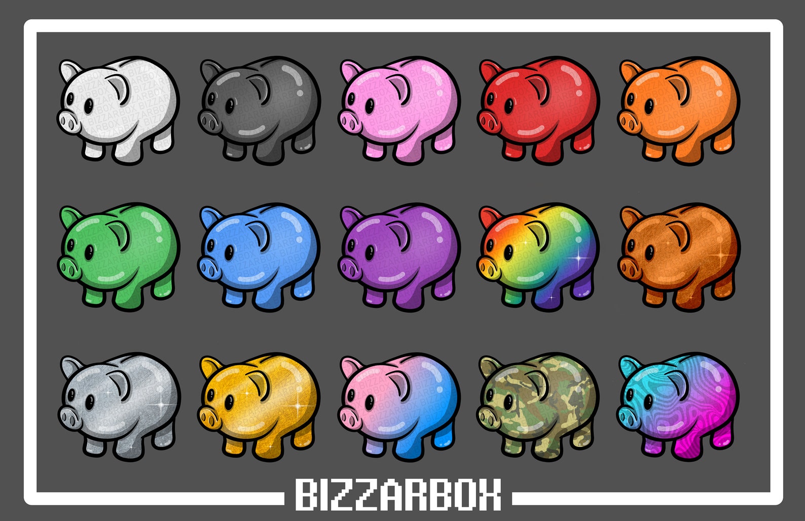 PIGGY BANK Twitch Sub Badges / Cheer Bit Badges / Emote / | Etsy