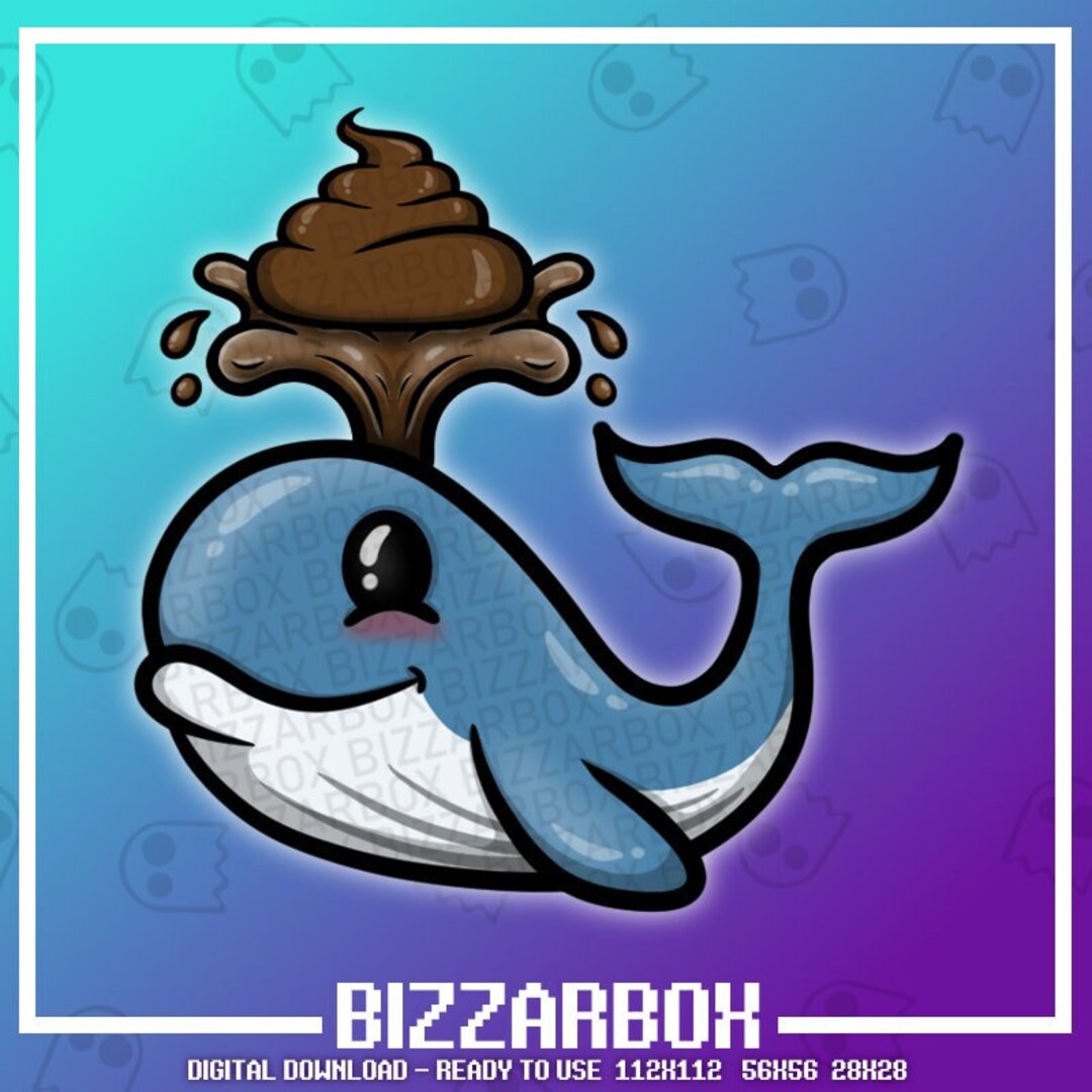 WHALE CRAP Twitch Emote / Twitch Emotes / Twitch Stream / Discord ...