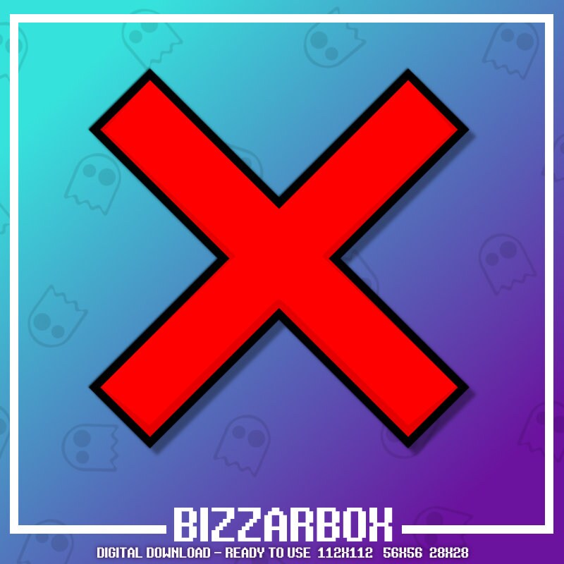 RED X Animated Twitch Emote / Twitch Emotes / Twitch Stream / Discord ...