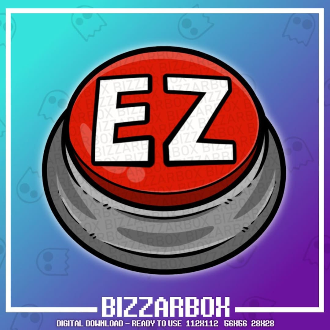 EZ BUTTON Twitch Emote / Twitch Emotes / Twitch Stream / Discord Emotes ...