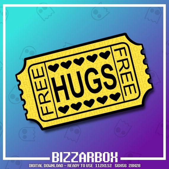 FREE HUGS TICKET Twitch Emote / Twitch Emotes / Twitch Stream - Etsy