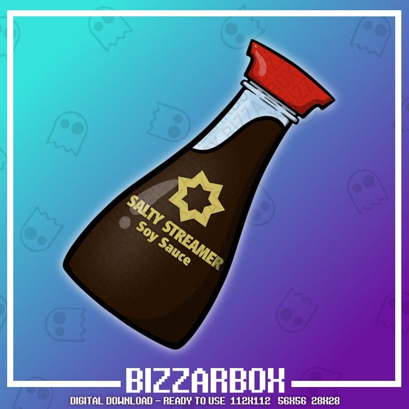 SALTY SOY SAUCE Twitch Emote / Twitch Emotes / Twitch Stream / Discord ...