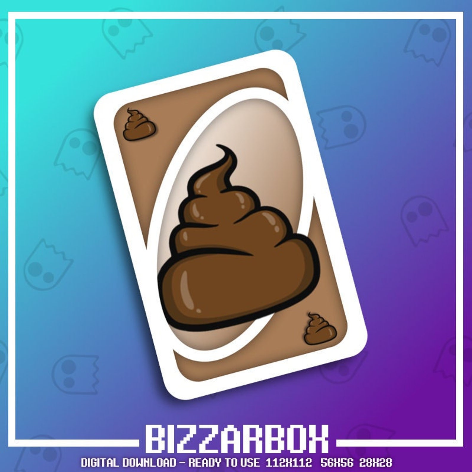 POOP CARD Twitch Emote / Twitch Emotes / Twitch Stream / Discord Emotes ...