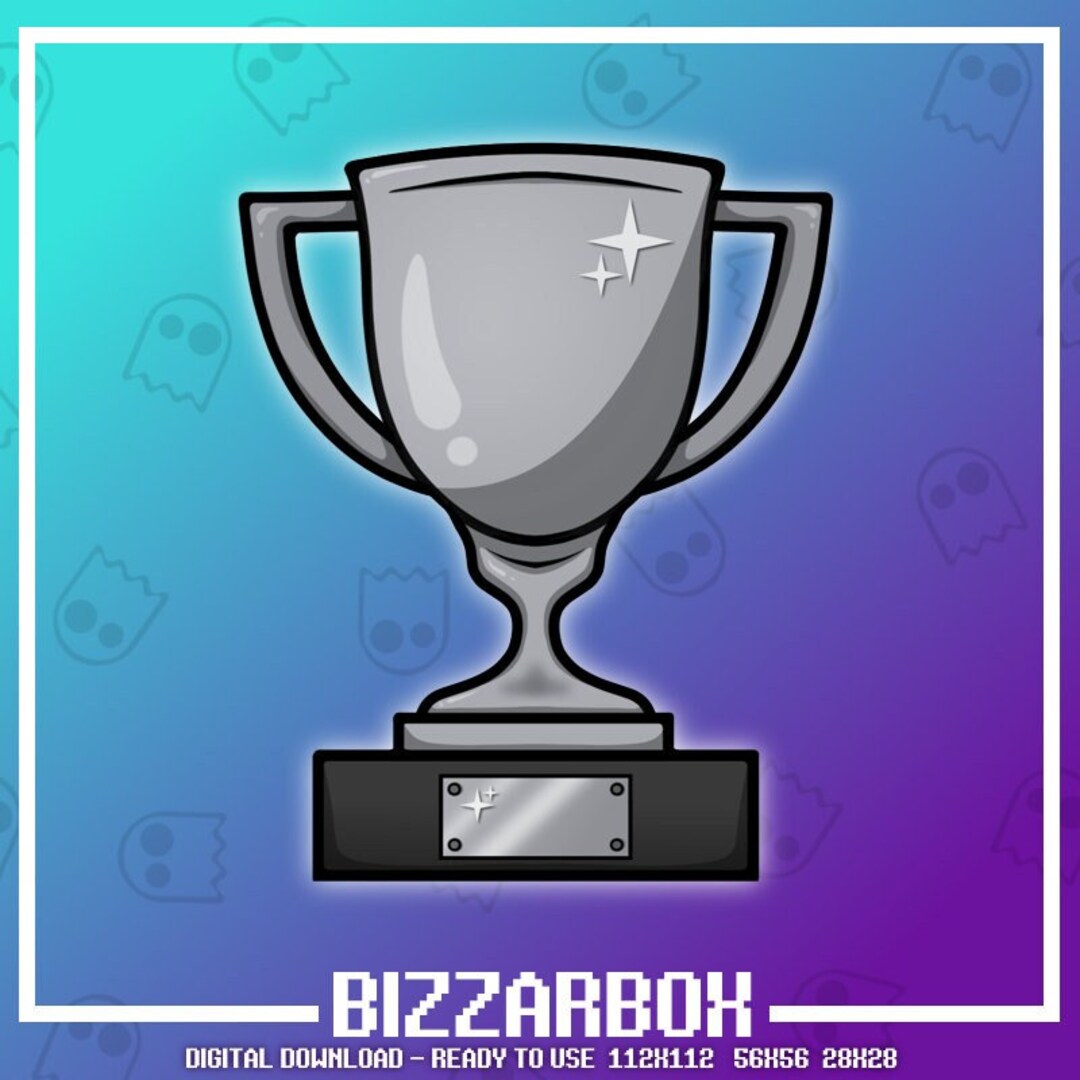 SILVER TROPHY Twitch Emote / Twitch Emotes / Twitch Stream / - Etsy