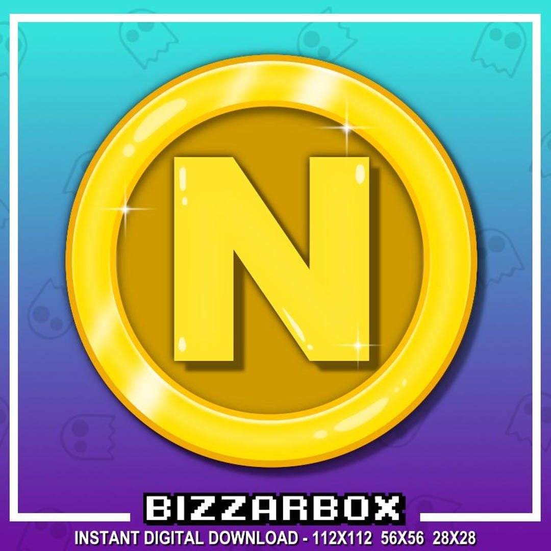 N LETTER COIN Channel Points Emote for Twitch / Channel Point Icon ...