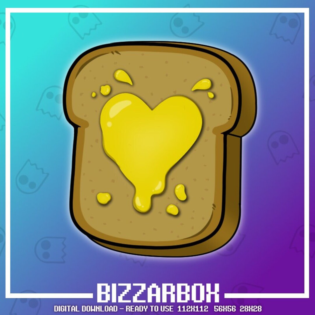 BUTTERED TOAST HEART Twitch Emote / Twitch Emotes / Twitch Stream ...
