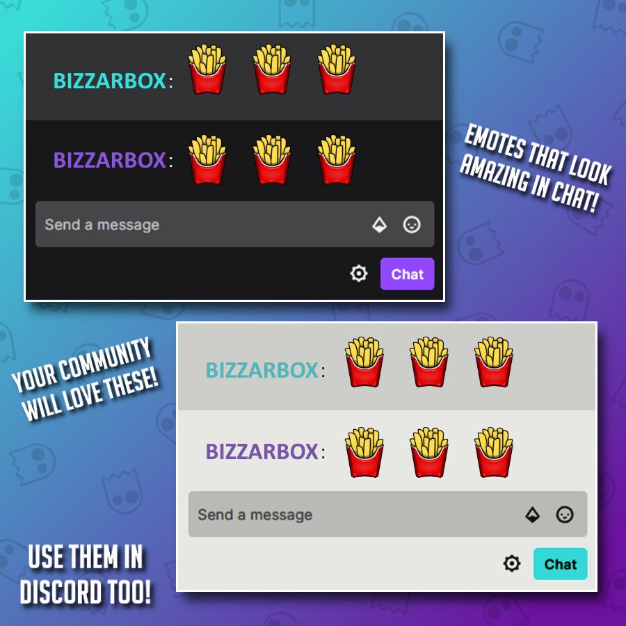 FRENCH FRIES Twitch Emote / Twitch Emotes / Twitch Stream / - Etsy Norway