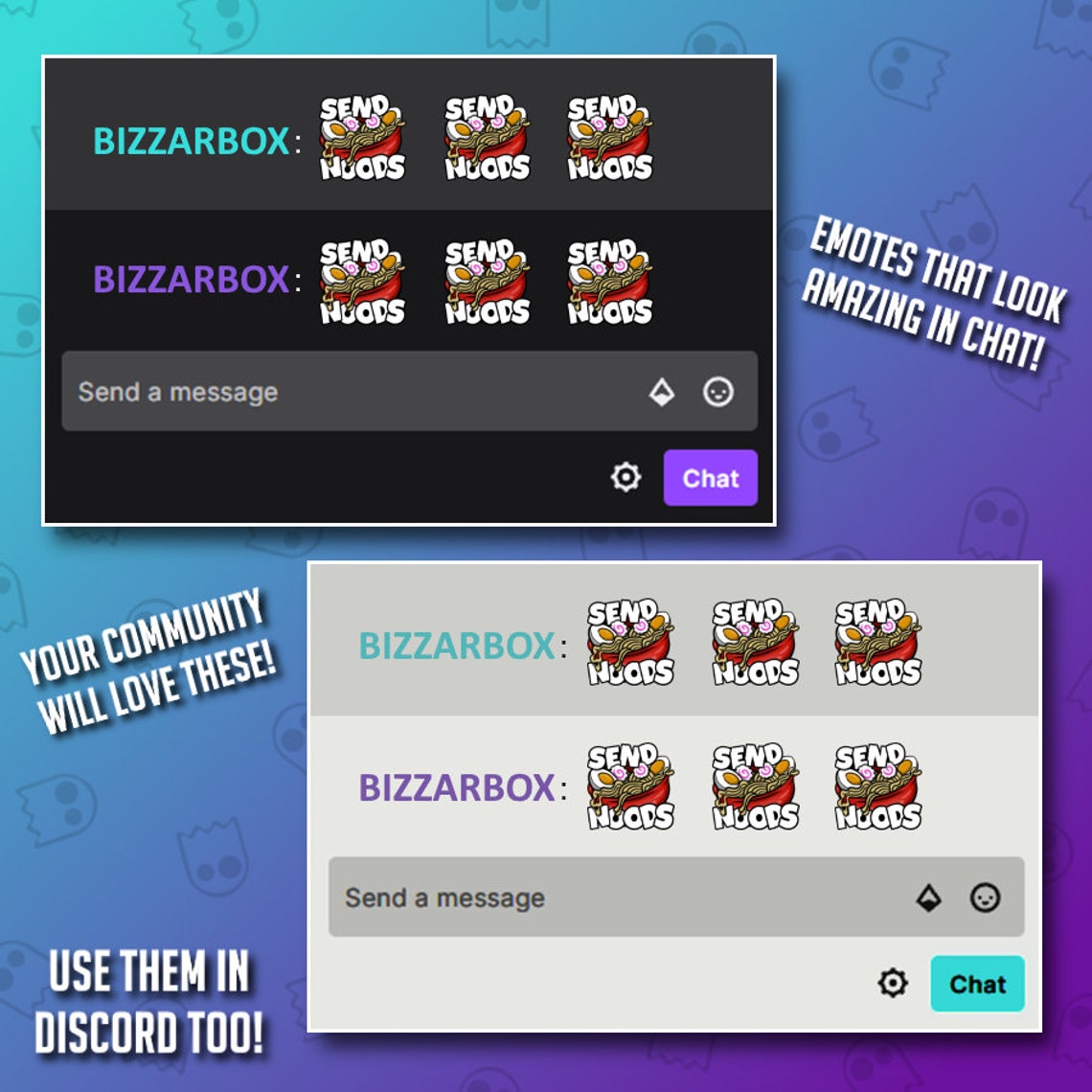 SEND NOODS Twitch Emote / Twitch Emotes / Twitch Stream / Discord ...