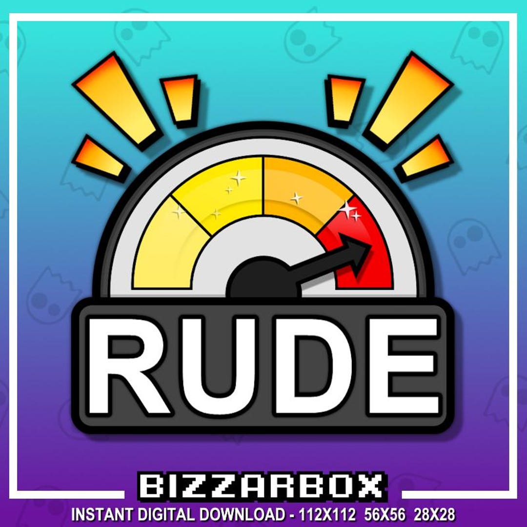 RUDE METER Twitch Emote / Twitch Emotes / Twitch Stream / Discord ...