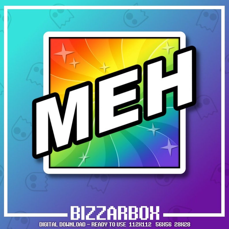 MEH RAINBOW Twitch Emote / Twitch Emotes / Twitch Stream / Discord ...