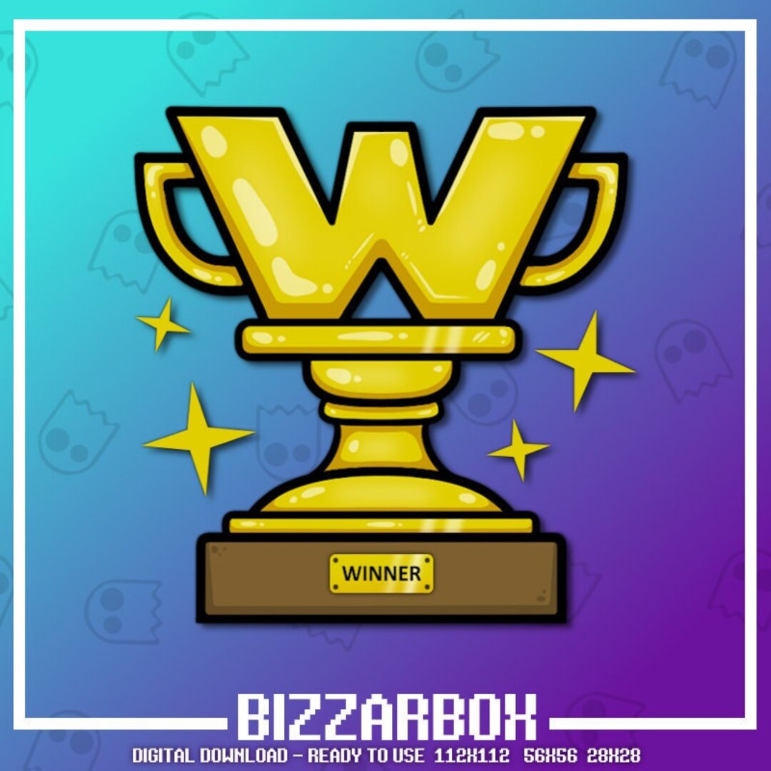WINNER W TROPHY Twitch Emote / Twitch Emotes / Twitch Stream / Discord ...