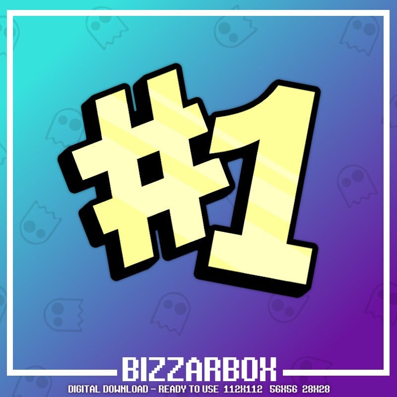NUMBER 1 YELLOW Twitch Emote / Twitch Emotes / Twitch Stream / Discord ...