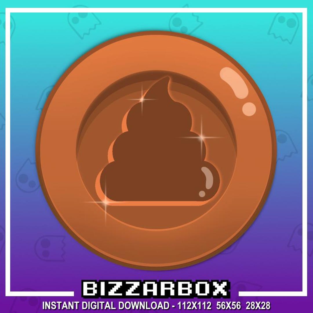 POOP COIN PENNY Channel Points Emote for Twitch / Discord / Stream ...