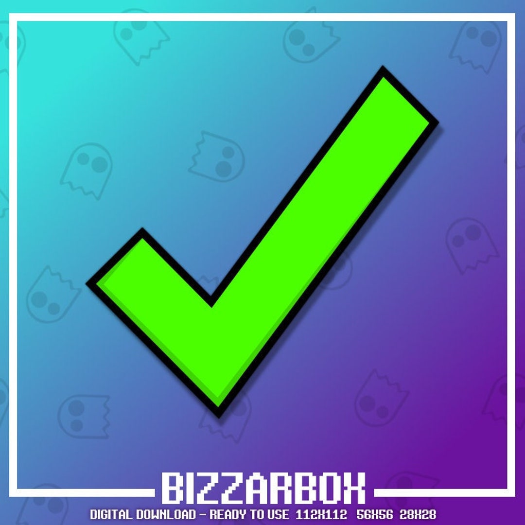 CHECK MARK DONE Channel Points Emote for Twitch / Discord / Stream ...