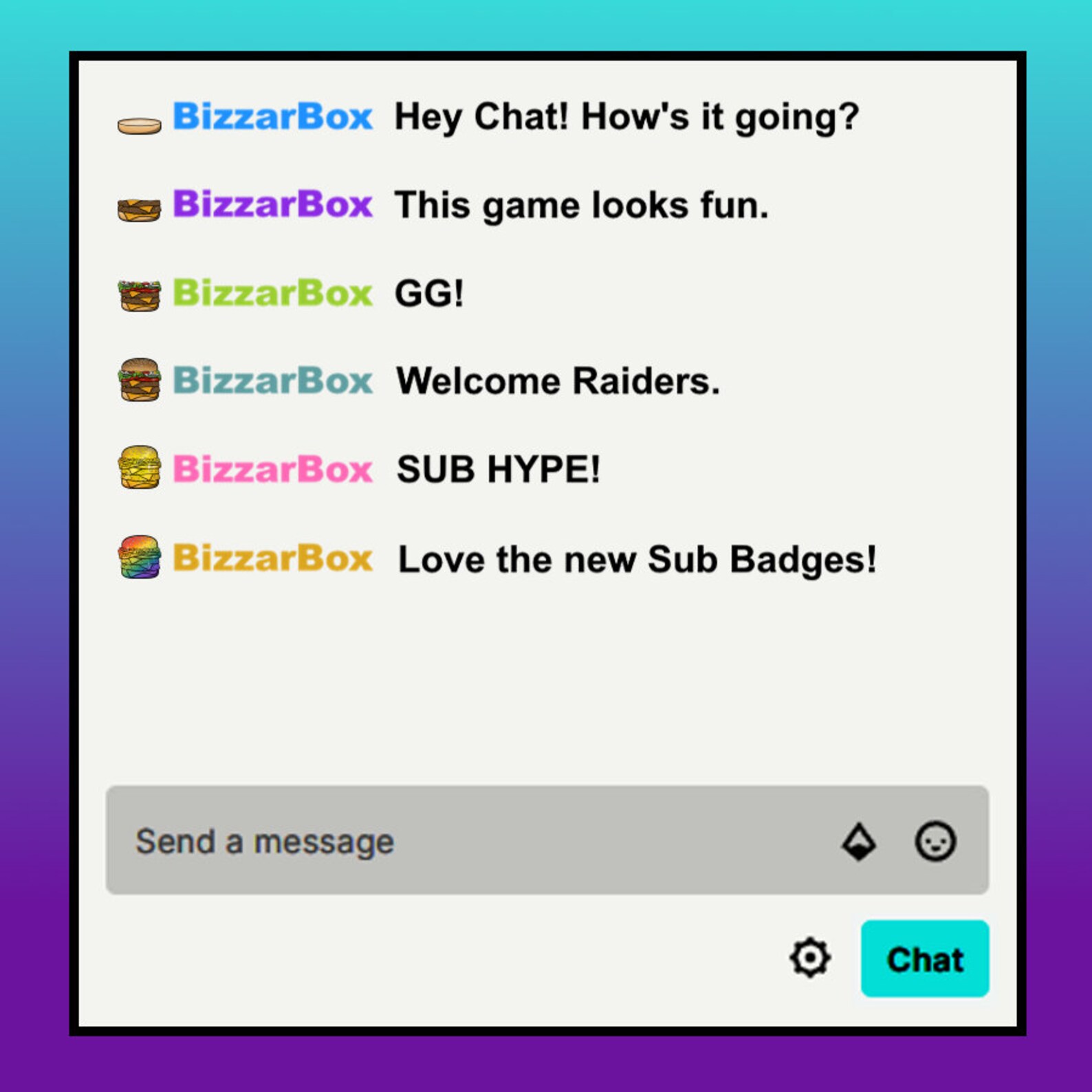 BURGER Twitch Sub Badges / Cheer Bit Badges / Emotes / Emoji / - Etsy