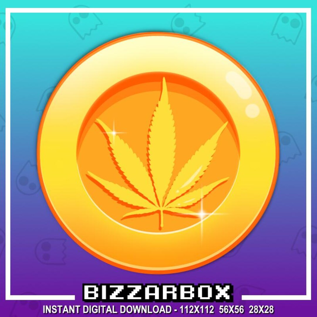 420 CANNABIS LEAF COIN Channel Points Emote for Twitch / Discord ...