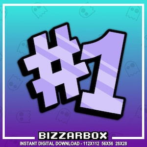 NUMBER 1 PURPLE Twitch Emote / Twitch Emotes / Twitch Stream / Discord ...