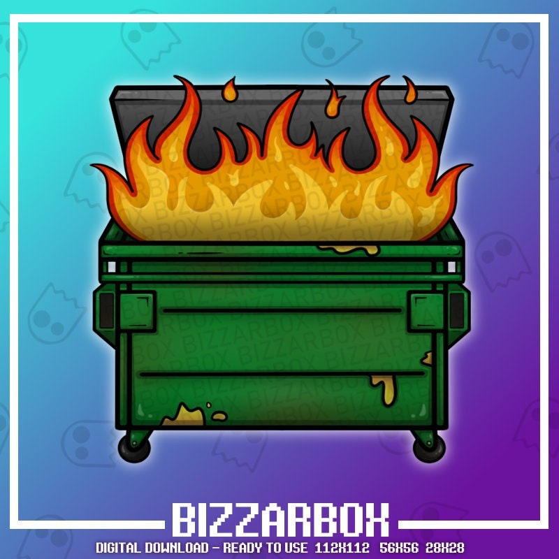 DUMPSTER FIRE Twitch Emote / Twitch Emotes / Twitch Stream / - Etsy ...