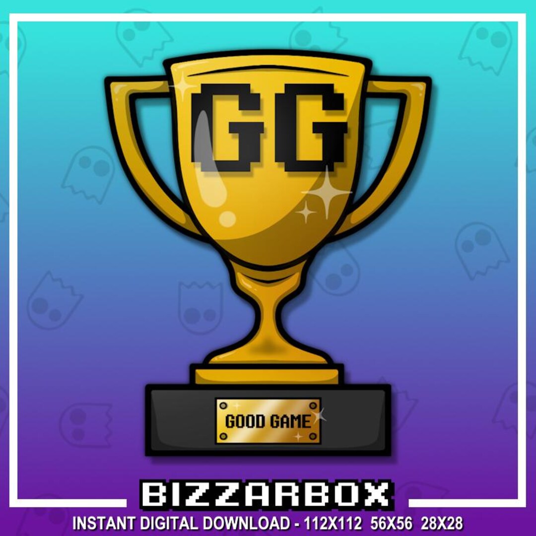 GG TROPHY Twitch Emote / Twitch Emotes / Twitch Stream / Discord Emotes ...