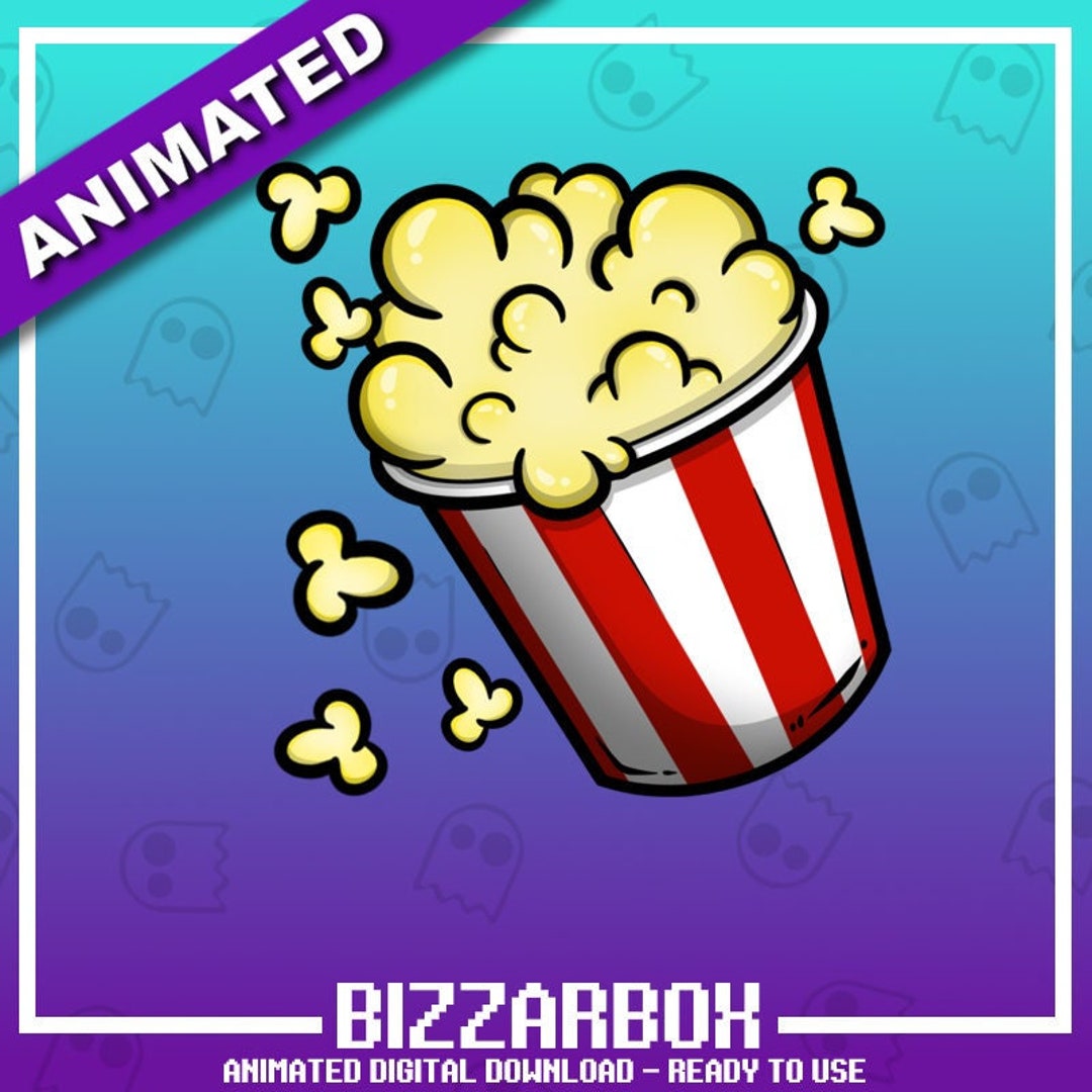 POPCORN Animated Twitch Emote / Twitch Emotes / Twitch Stream / Discord ...