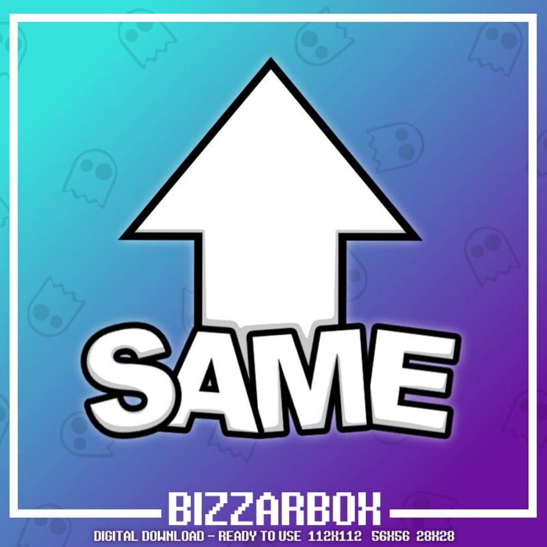 SAME ARROW Twitch Emote / Twitch Emotes / Twitch Stream / Discord ...