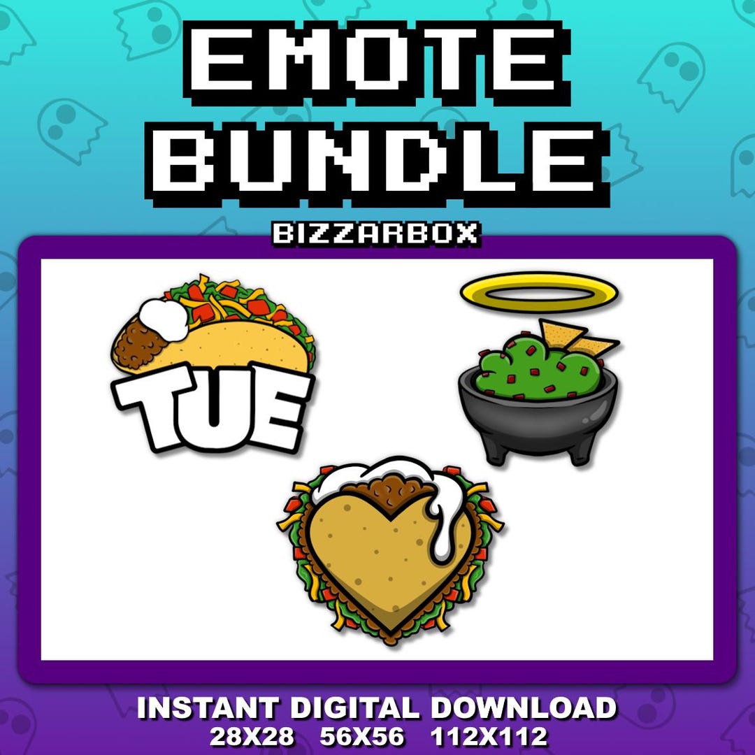 TACO EMOTE BUNDLE 3 Twitch Emote / Twitch Emotes / Twitch Stream ...