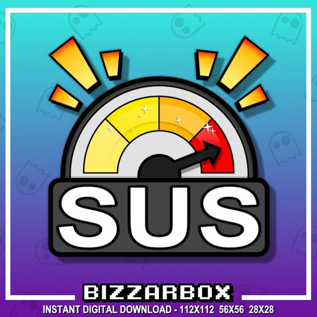 SUS METER Twitch Emote / Twitch Emotes / Twitch Stream / Discord Emotes ...