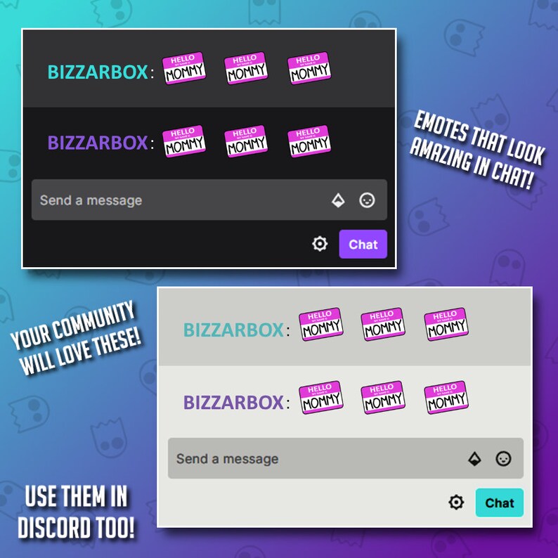 MOMMY NAME TAG Twitch Emote / Twitch Emotes / Twitch Stream / Discord ...