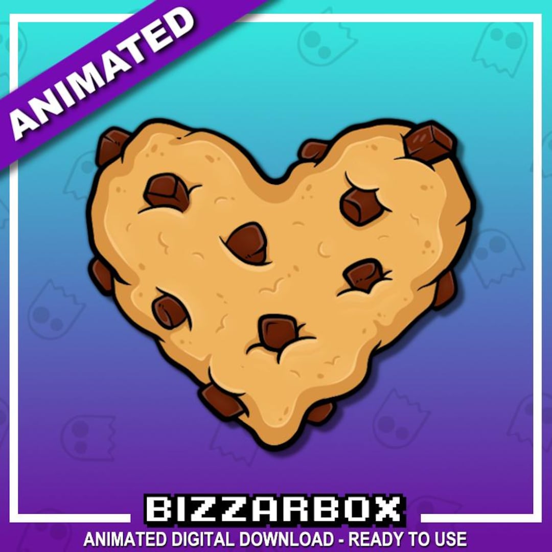COOKIE HEART Animated Twitch Emote / Twitch Emotes / Twitch Stream ...