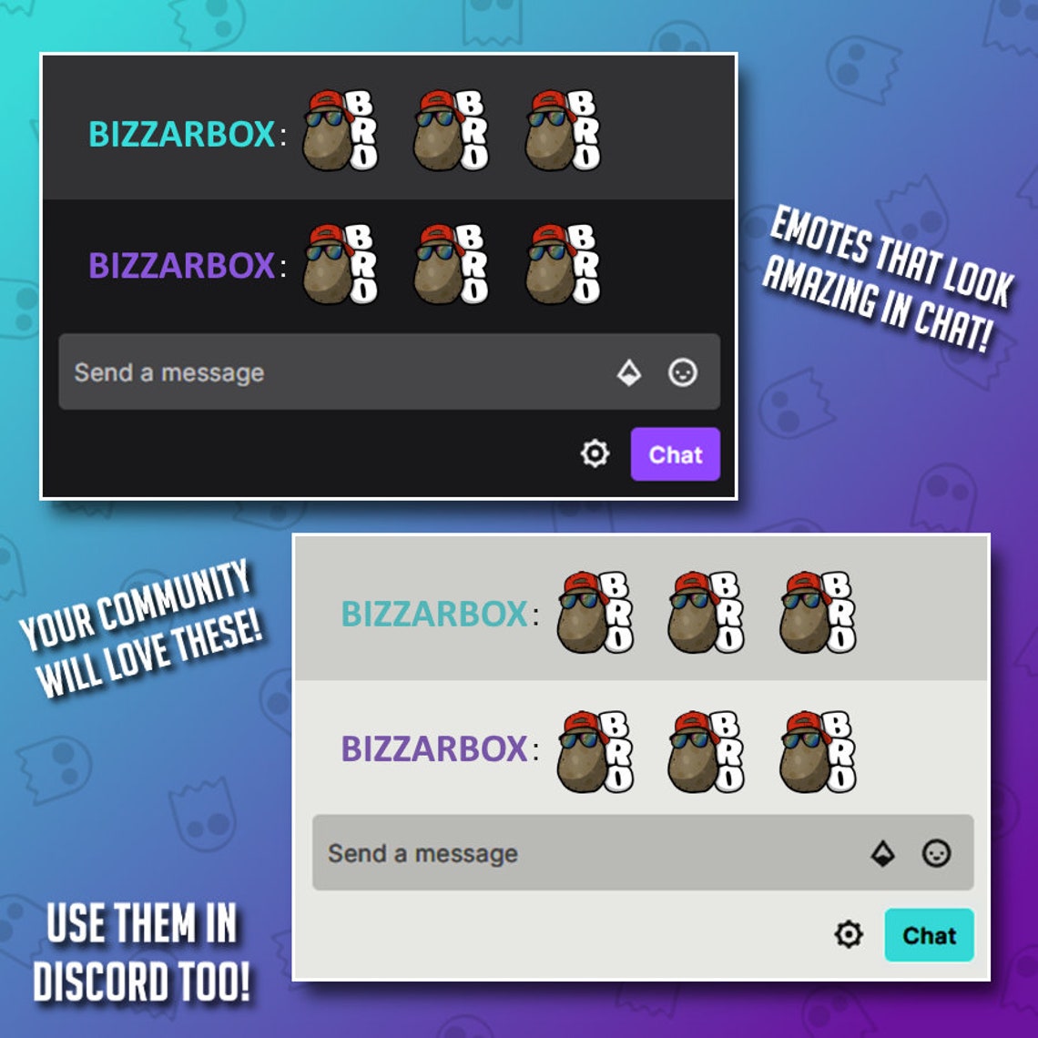 BRO POTATO Twitch Emote / Twitch Emotes / Twitch Stream / - Etsy