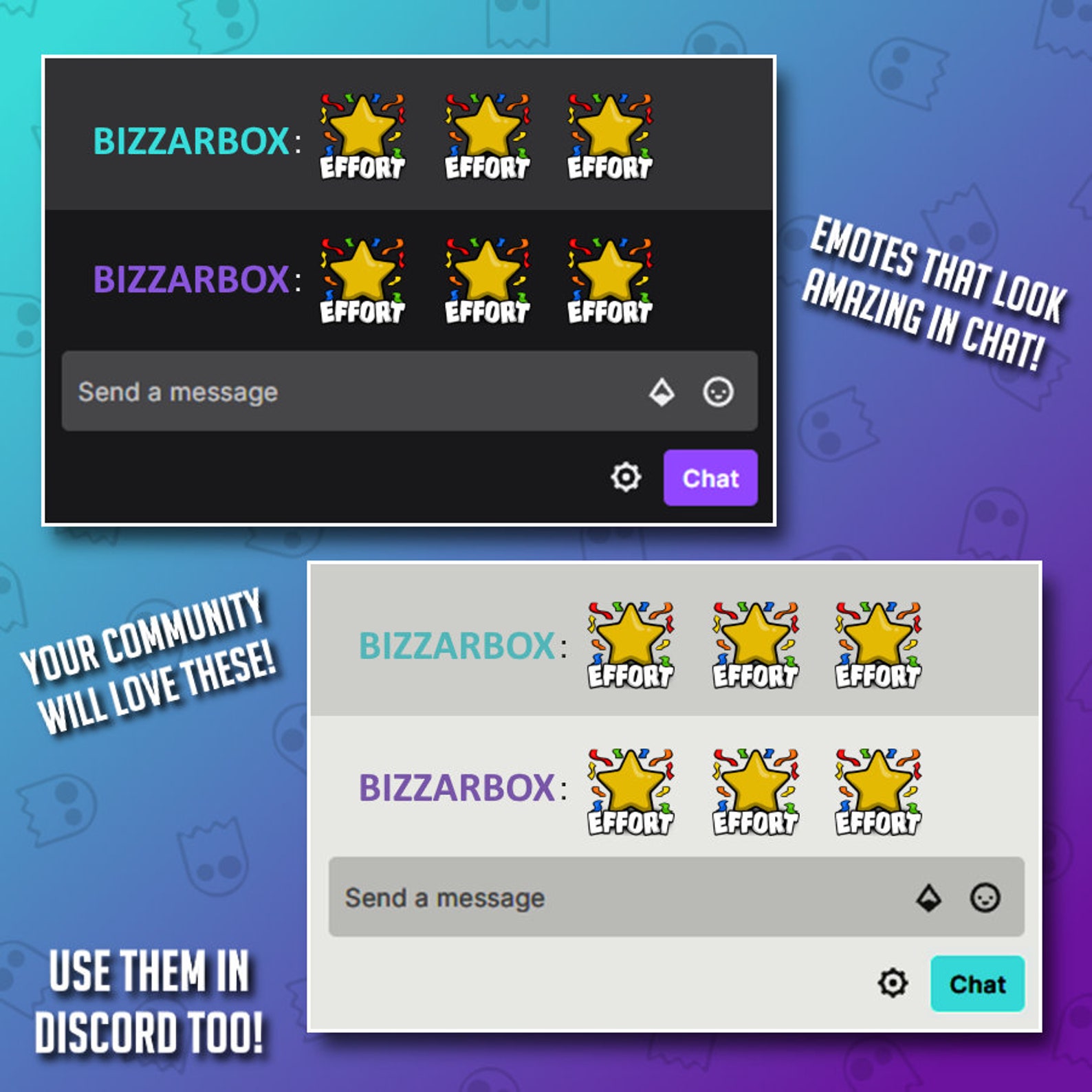 GOLD STAR EFFORT Twitch Emote / Twitch Emotes / Twitch Stream - Etsy