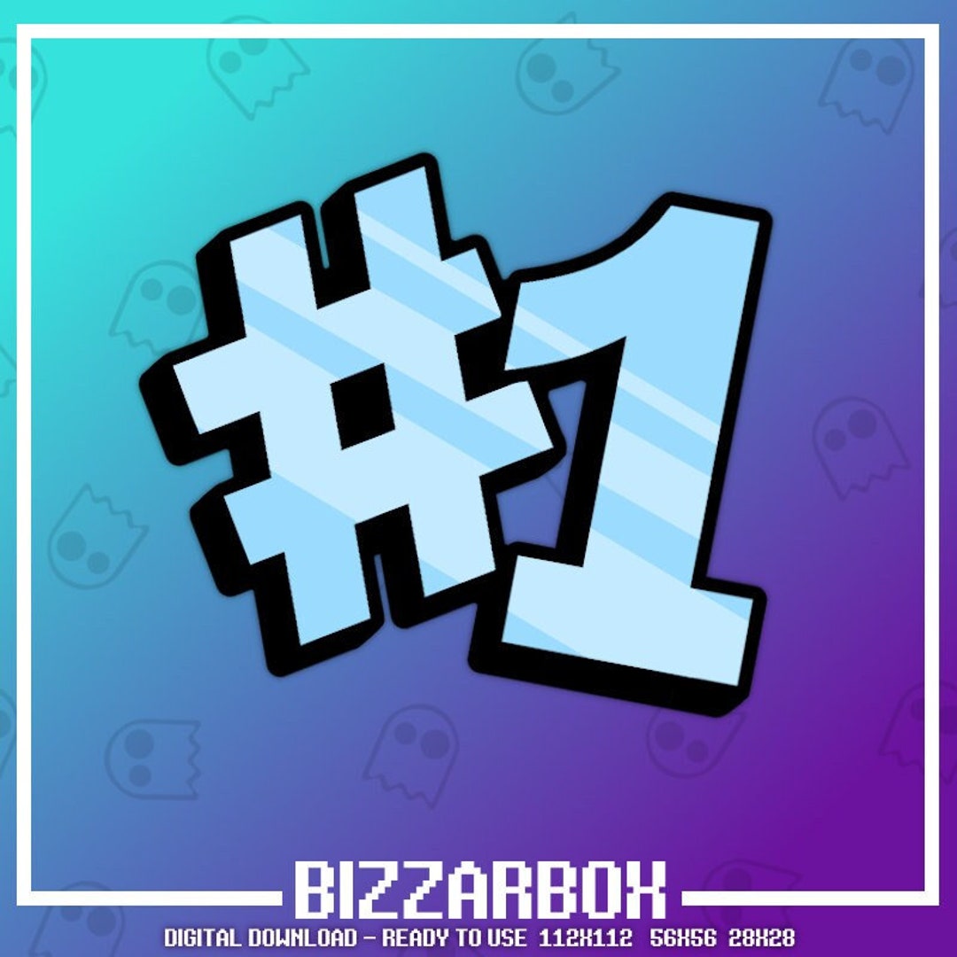 NUMBER 1 BLUE Twitch Emote / Twitch Emotes / Twitch Stream / Discord ...