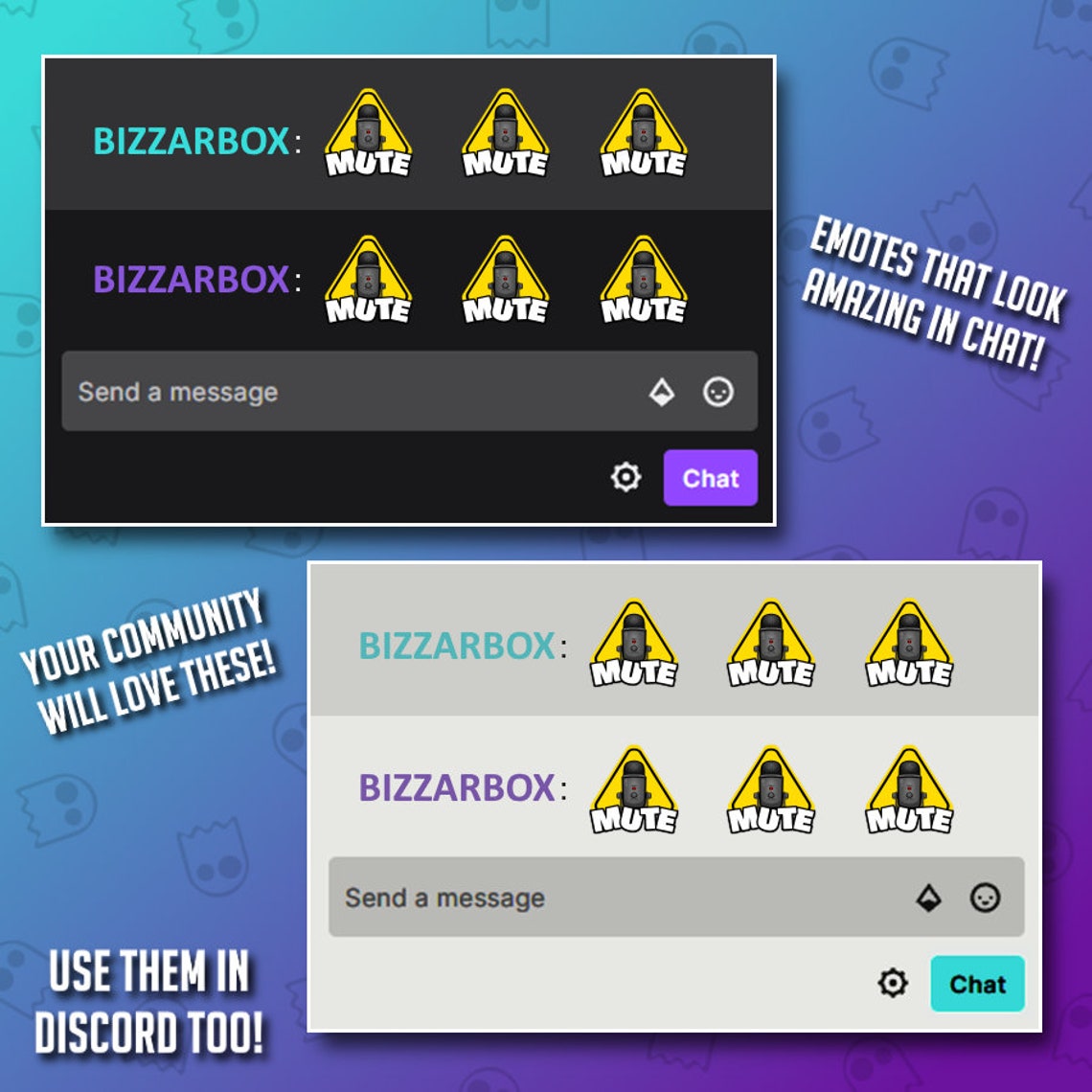 MIC MUTE WARNING Twitch Emote / Twitch Emotes / Twitch Stream | Etsy