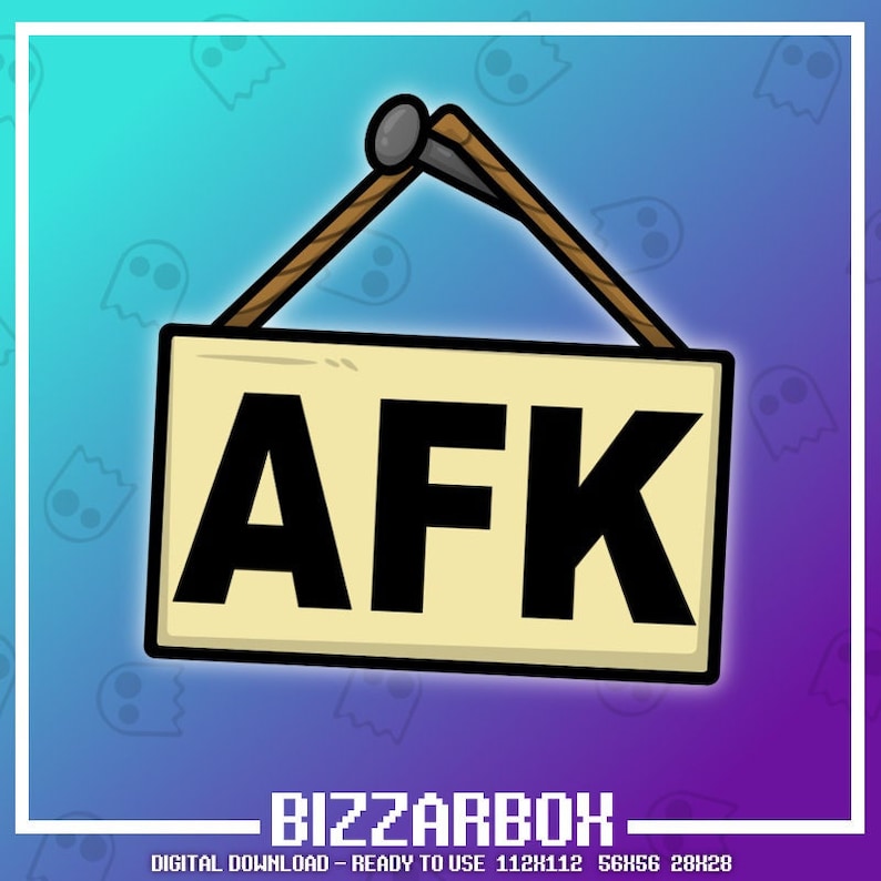 AFK SIGN Twitch Emote / Twitch Emotes / Twitch Stream / Discord Emotes ...