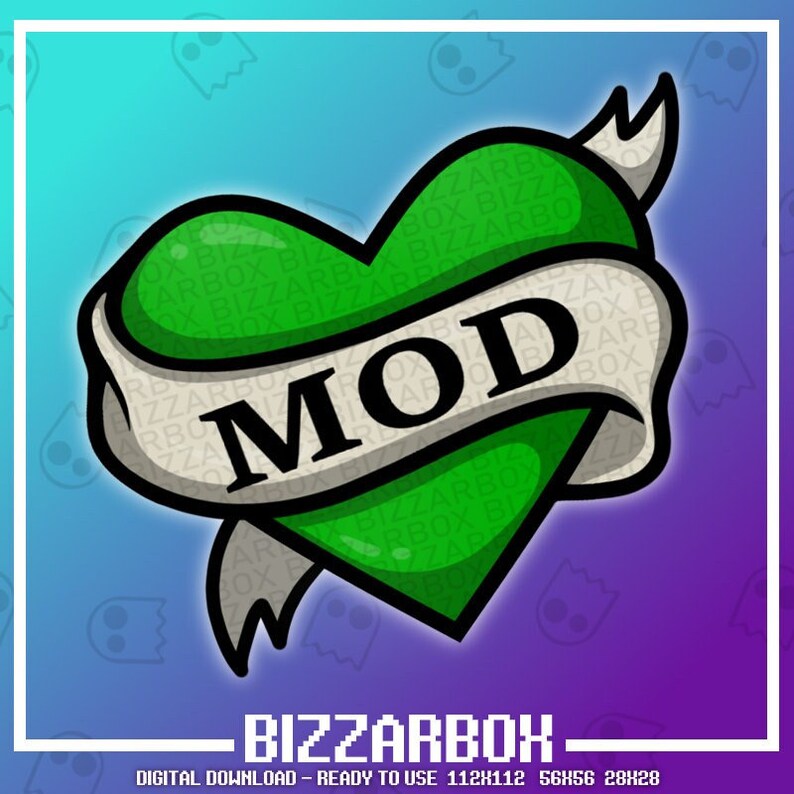 MOD LOVE Twitch Emote / Twitch Emotes / Twitch Stream / Discord Emotes ...