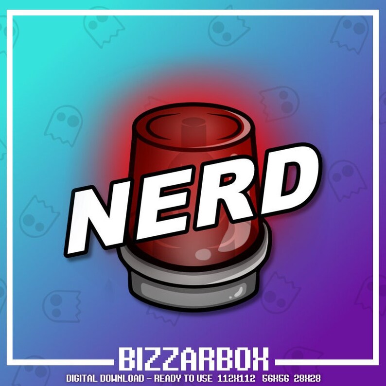 NERD ALERT Twitch Emote / Twitch Emotes / Twitch Stream / Discord ...