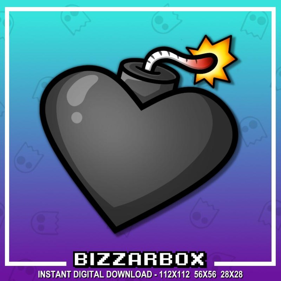 LOVE BOMB HEART Twitch Emote / Twitch Emotes / Twitch Stream / Discord ...