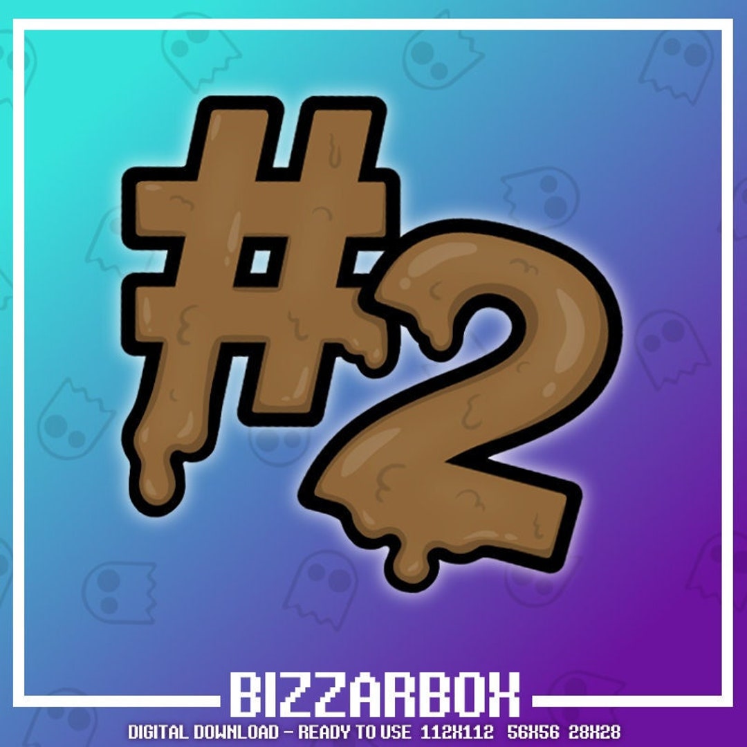 NUMBER TWO POOP Twitch Emote / Twitch Emotes / Twitch Stream / - Etsy