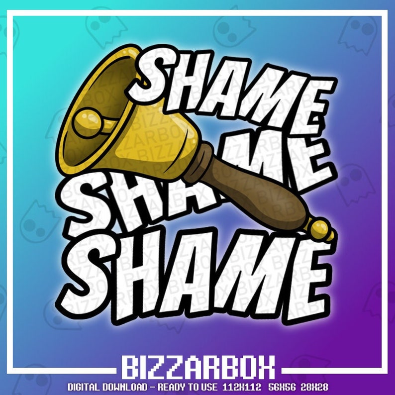 SHAME BELL Twitch Emote / Twitch Emotes / Twitch Stream / - Etsy