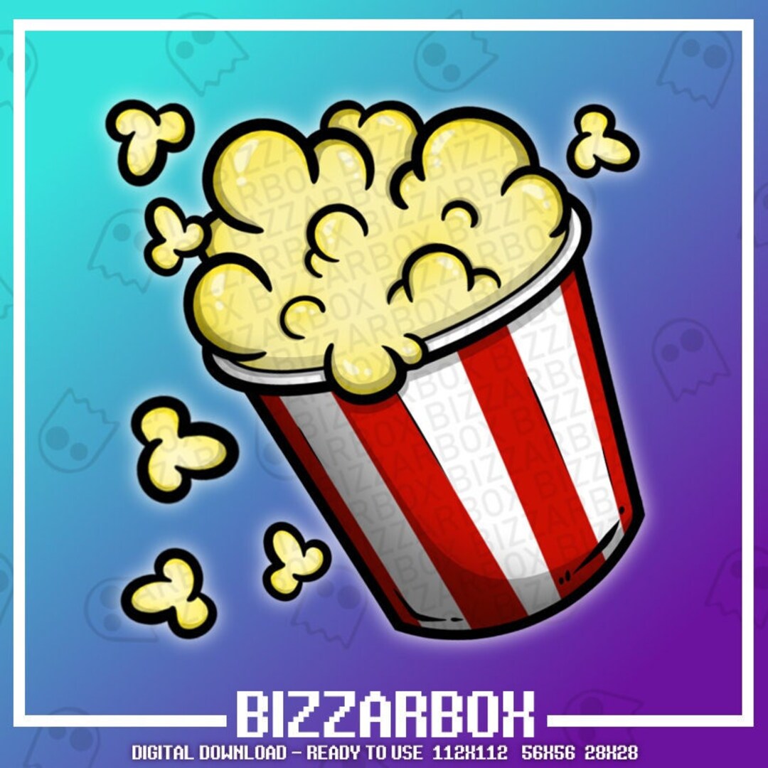 POPCORN Twitch Emote / Twitch Emotes / Twitch Stream / Discord Emotes ...
