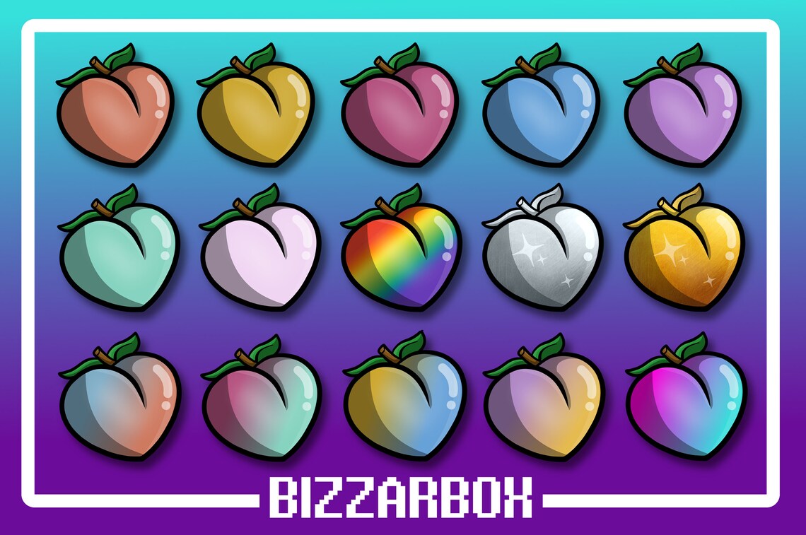 PEACH Twitch Sub Badges / Cheer Bit Badges / Emote / Emotes / - Etsy