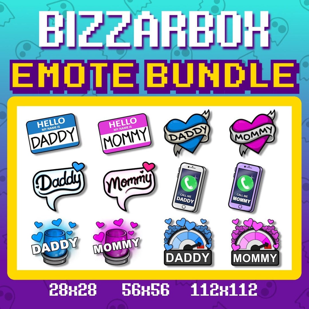 DADDY MOMMY EMOTE Bundle 12 Twitch Emote / Twitch Emotes / Twitch ...