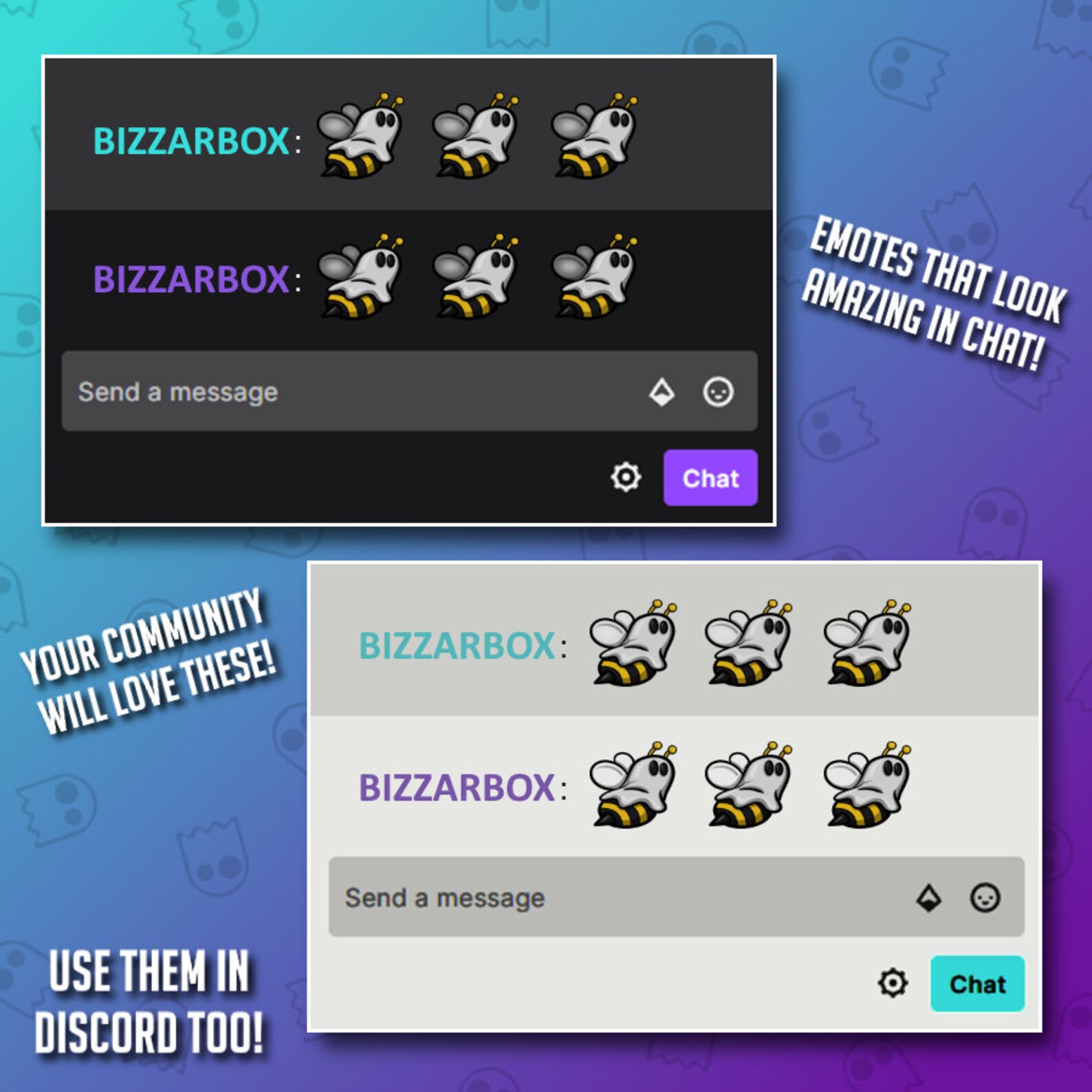 BOO BEE Twitch Emote / Twitch Emotes / Twitch Stream / Discord Emotes ...