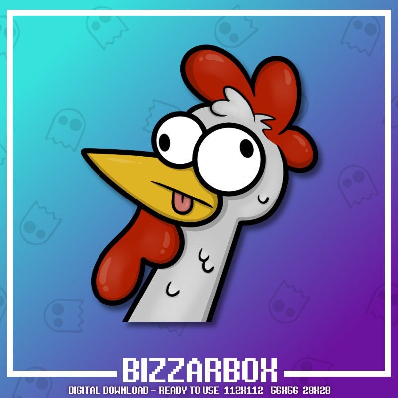 DERP CHICKEN Twitch Emote / Twitch Emotes / Twitch Stream / Discord ...