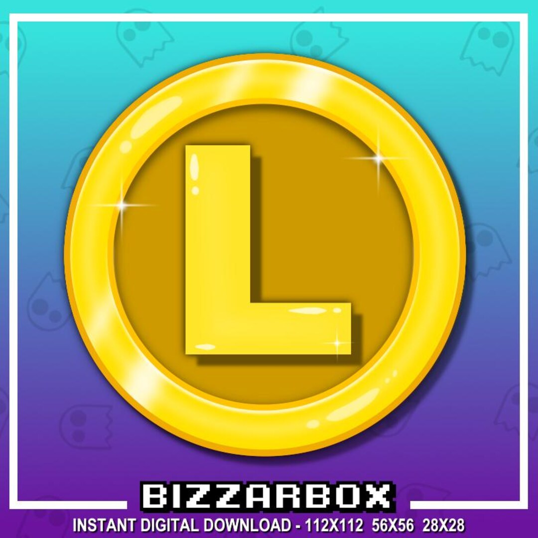 L LETTER COIN Channel Points Emote for Twitch / Channel Point Icon ...