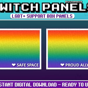 LGBT SUPPORT Box Twitch Panels / Ally / Safe Space / Twitch Stream ...
