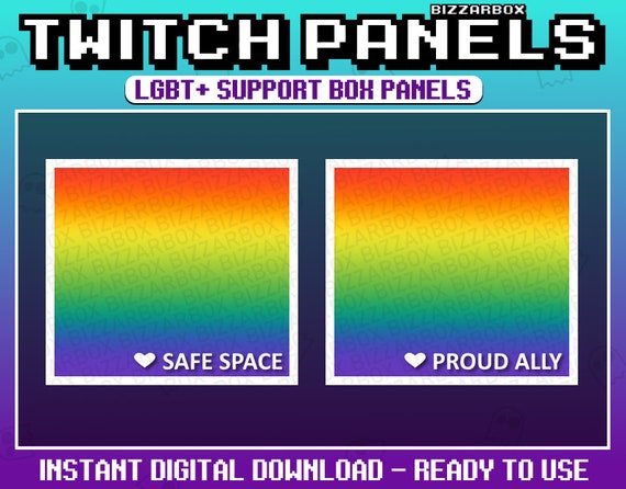 LGBT SUPPORT Box Twitch Panels / Ally / Safe Space / Twitch - Etsy